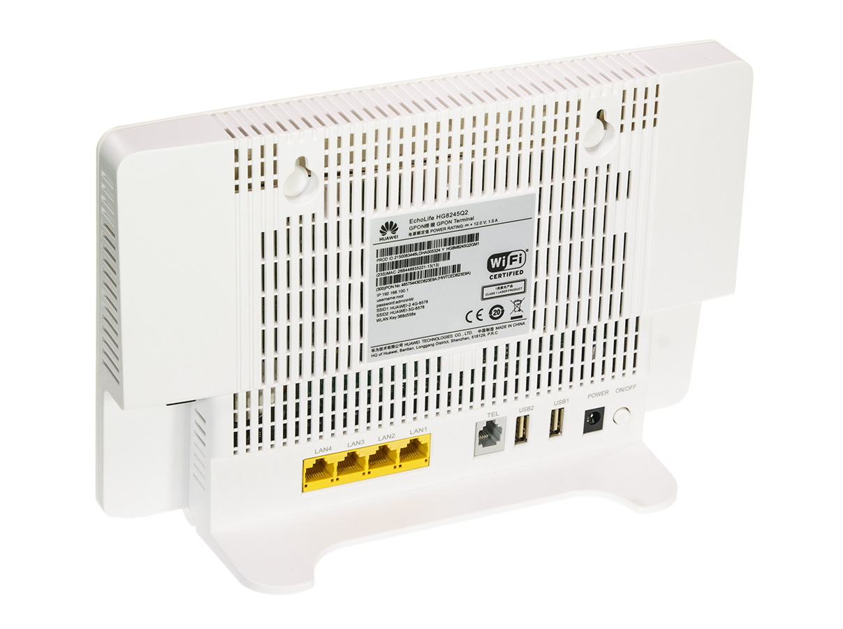Huawei HG8245Q2 terminal GPON ONT 4x GE 1x RJ11 (POTS) 2x USB dual band ...