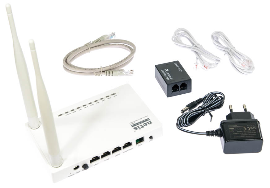 NETIS DL4323 modem ADSL2+, bezprzewodowy router 2.4GHz, 300Mb/s