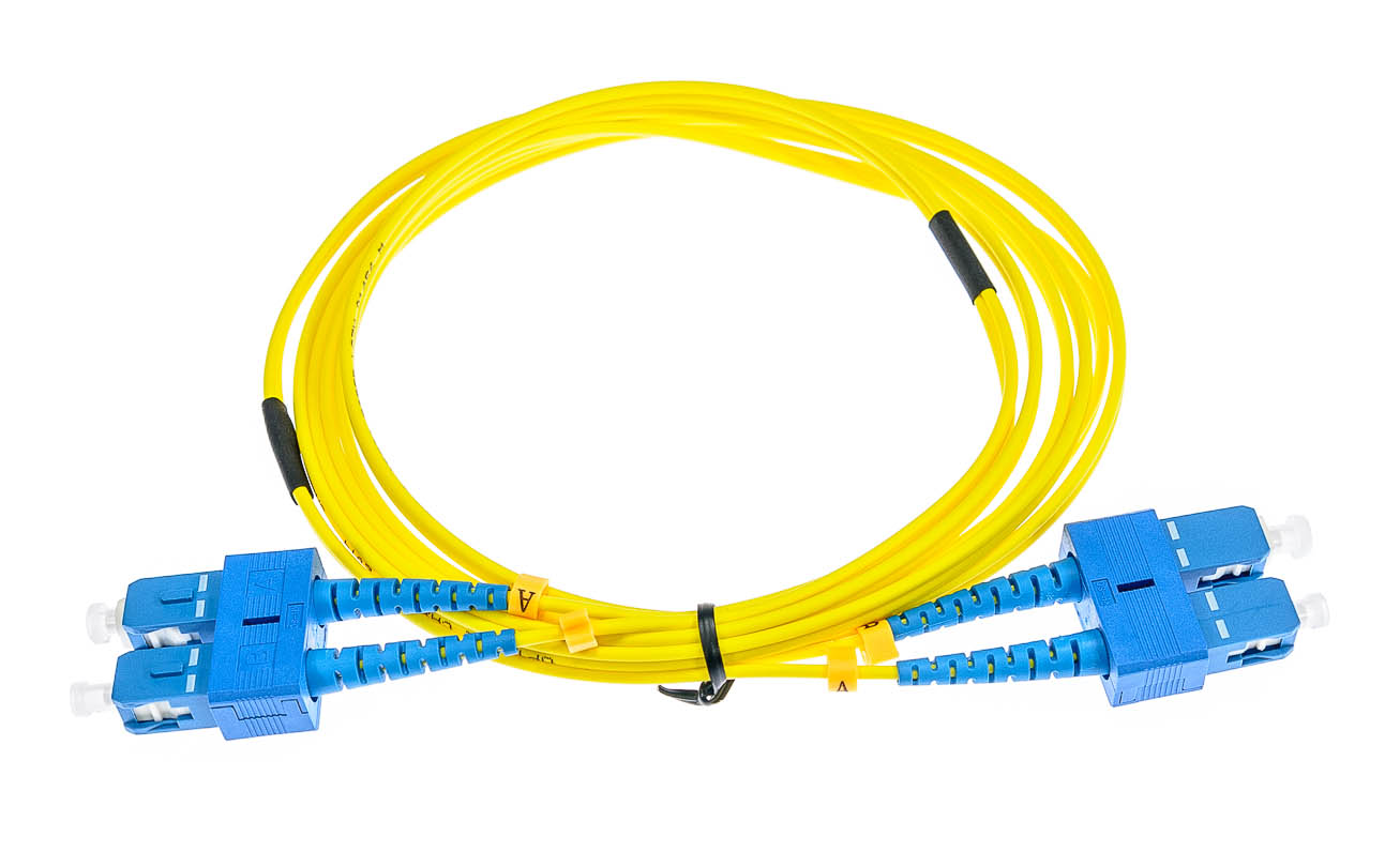 Patchcord światłowodowy SC/UPC-SC/UPC SM duplex 2mm 2m G657A1 Patchcord światłowodowy SC/UPC-SC/UPC SM duplex 2mm 2m G657A1