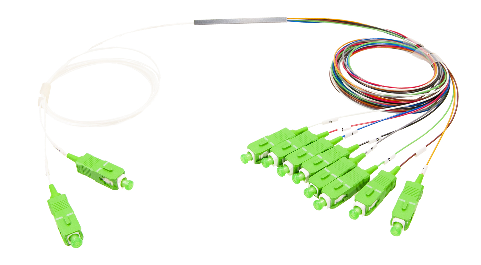 Splitter PLC 2x8 steel box SM 0.9mm 1m SC/APC