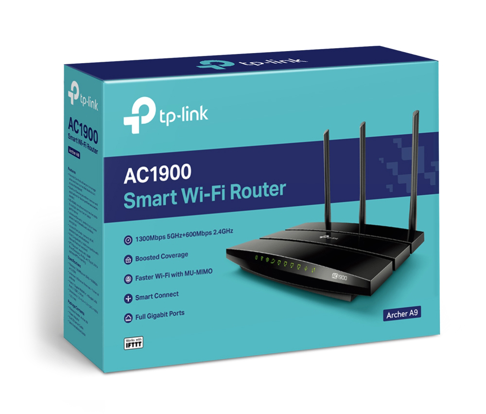 TP-Link Archer A9 dwupasmowy router bezprzewodowy AC, MU-MIMO, 1900 Mb ...